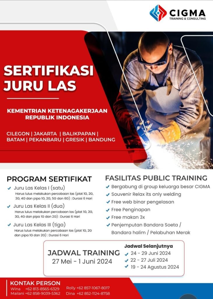 Pembinaan, Pelatihan & Sertifikasi Juru Las (Welder)